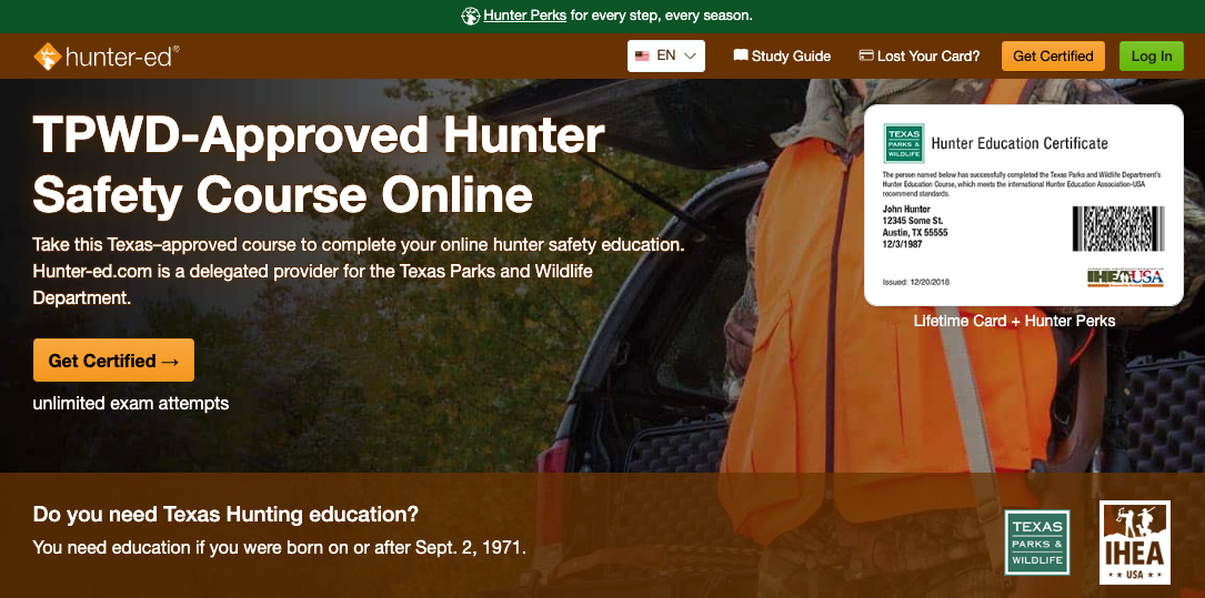 How to Get Your 2026 Texas Hunter Education Course | Hunter-ed.com™